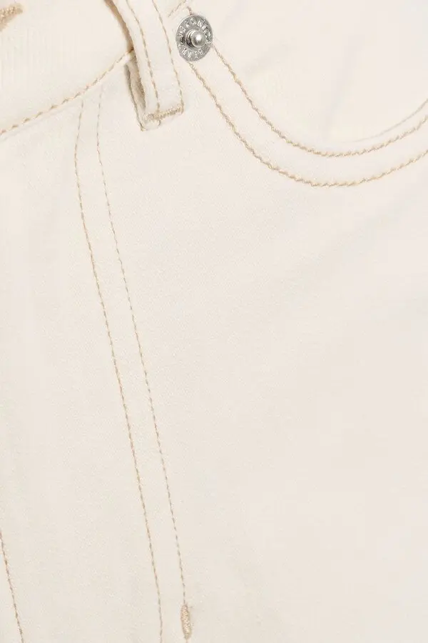 Veronica Beard Taylor Cropped Wide-leg Jeans - Ecru