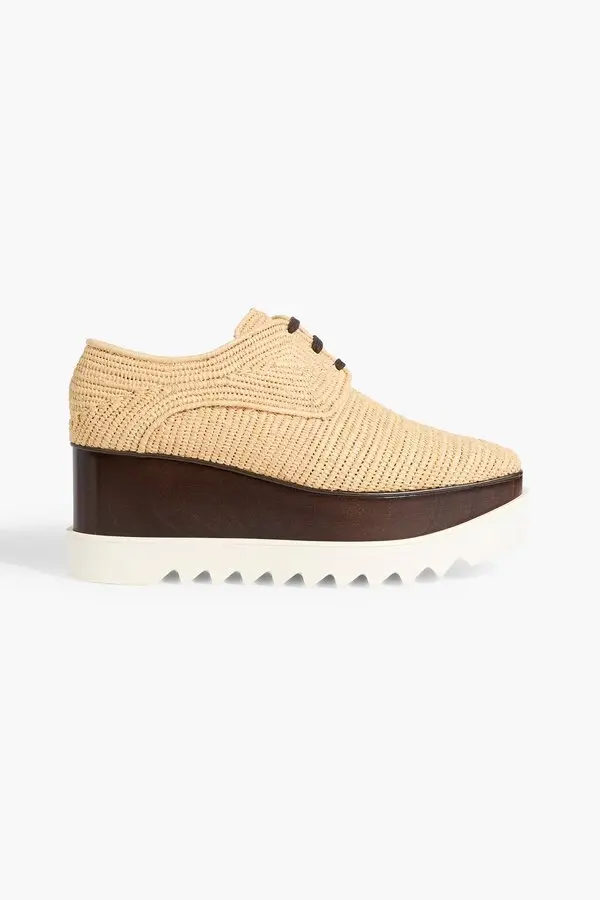 Stella McCartney Elyse Raffia Platform Brogues