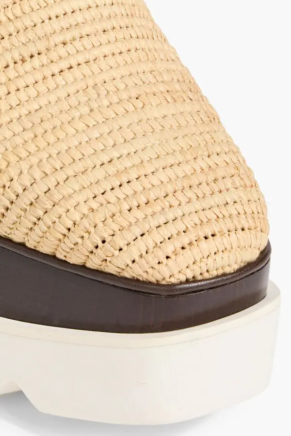 Stella McCartney Elyse Raffia Platform Brogues