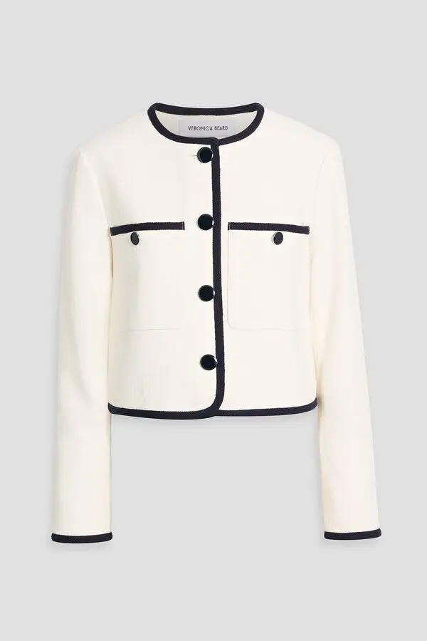 Veronica Beard Beale Cotton-blend Tweed Jacket - Ecru