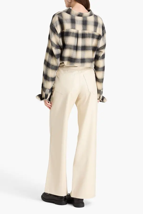 Veronica Beard Taylor Wide-leg Pants - Cream