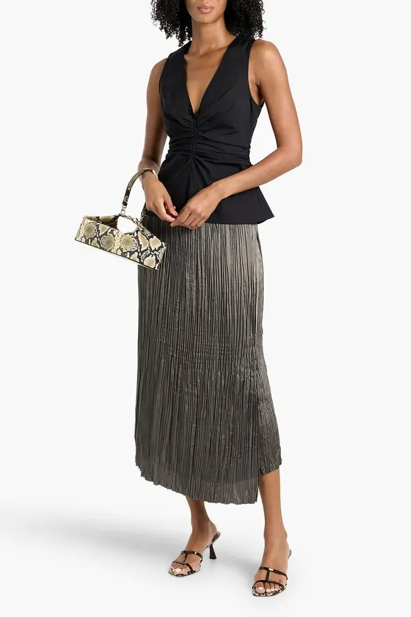 Veronica Beard Aiden Ruched Top - Black