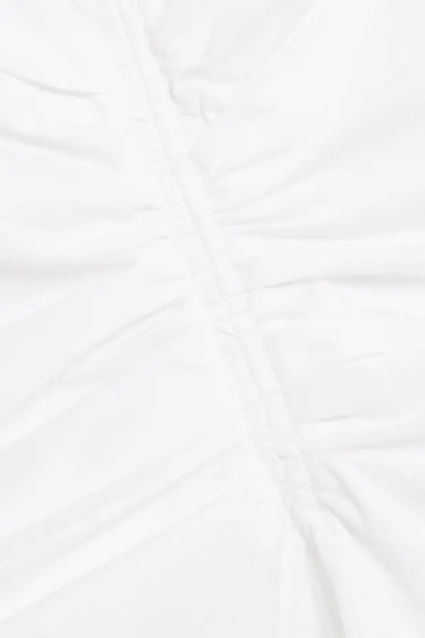 Veronica Beard Aiden Ruched Poplin Top