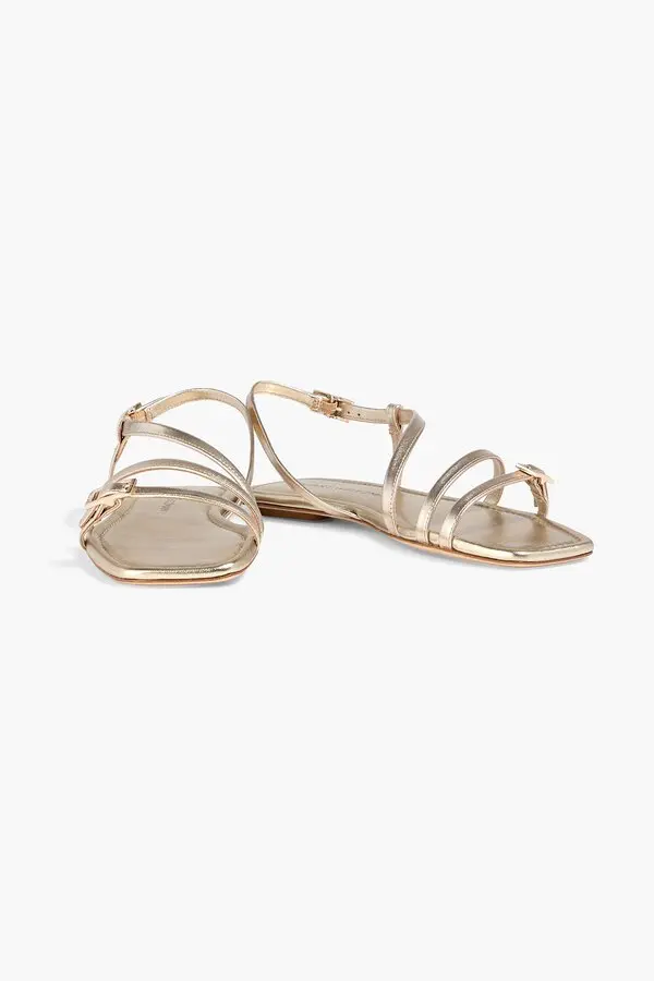 STUART WEITZMAN Georgie Metallic Leather Sandals