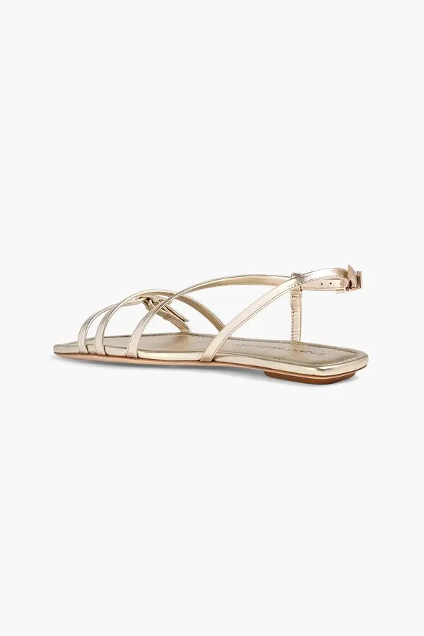 STUART WEITZMAN Georgie Metallic Leather Sandals