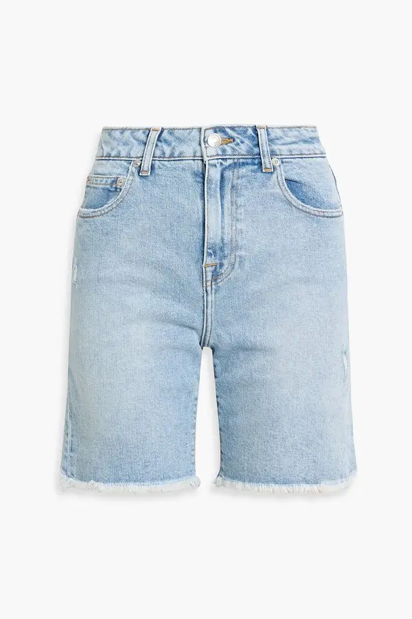 Simkhai Kove Frayed Denim Shorts