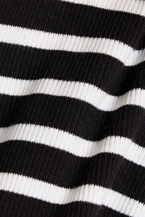 Veronica Beard Jordyn Cropped Striped Tank - Black