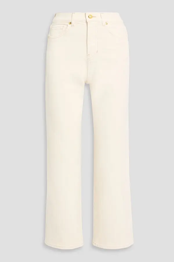 Veronica Beard Dylan High-rise Straight-leg Jeans - Ecru