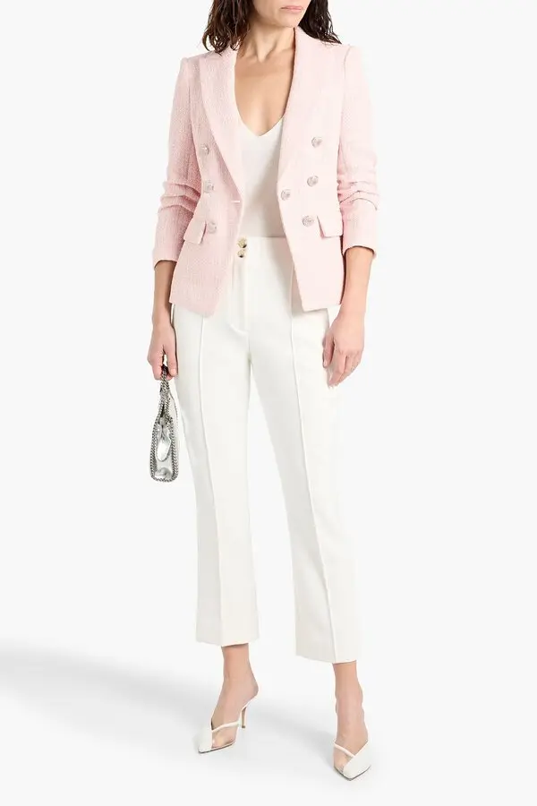 Veronica Beard Ryland Dickey Double-breasted Tweed Blazer