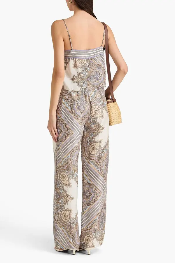 Veronica Beard Printed Silk Wide-leg Pants - Multicolor