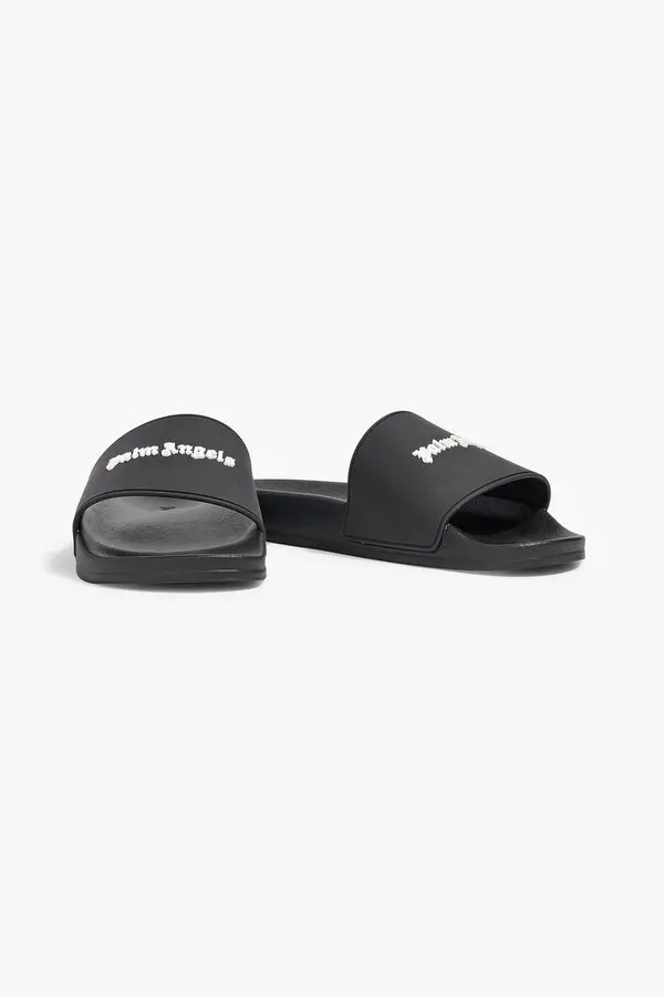 Palm Angels Appliquéd Rubber Slides
