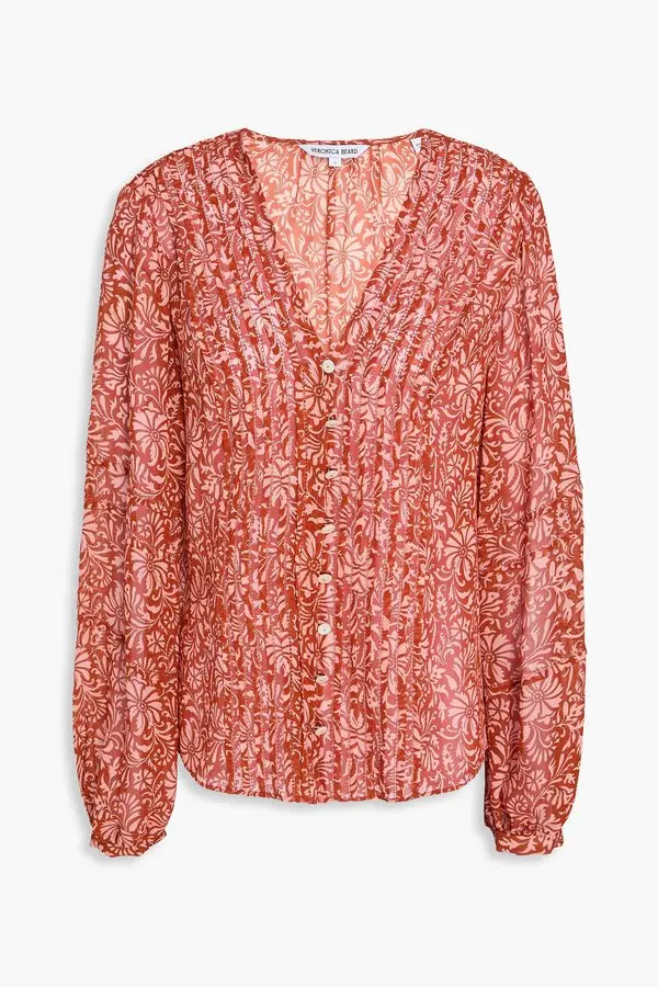 Veronica Beard Floral Silk Georgette Blouse