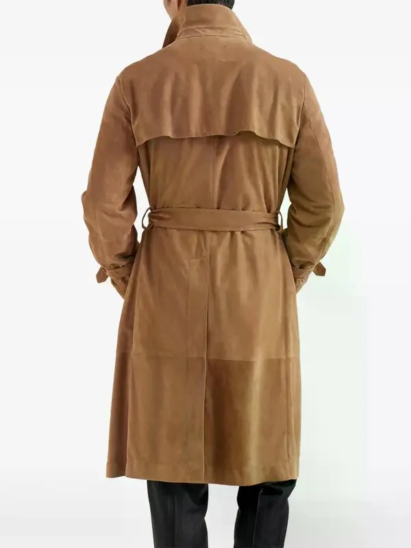 Brunello Cucinelli Suede Belted Coat