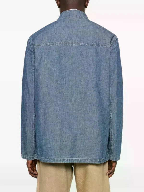 Valentino Garavani Sahariana Buttoned Pocket Shirt Jacket - Blue