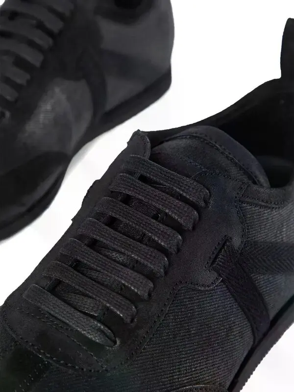 ANN DEMEULEMEESTER Siru Soft Denim Sneakers - Black