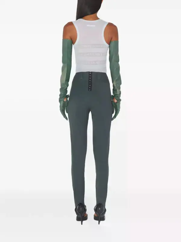 JEAN PAUL GAULTIER Mesh Flocked Bodysuit