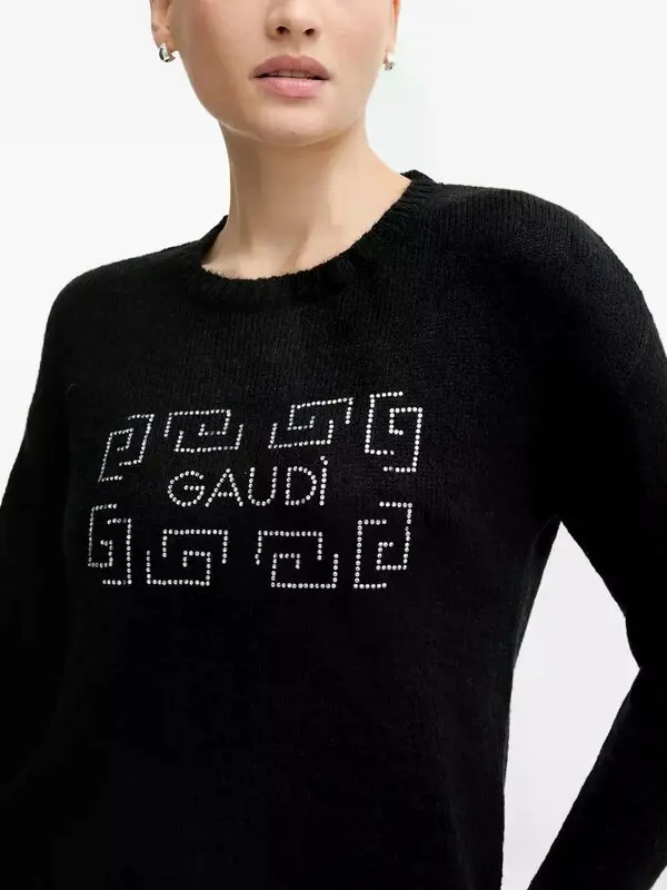 GAUDI Embellished Crew-neck Sweater