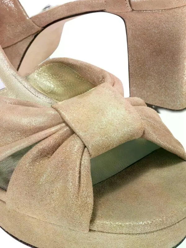 JIMMY CHOO Heloise Platform Sandals - Neutrals