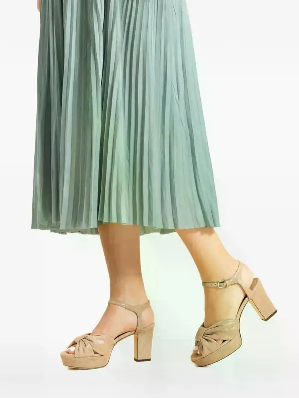 JIMMY CHOO Heloise Platform Sandals - Neutrals