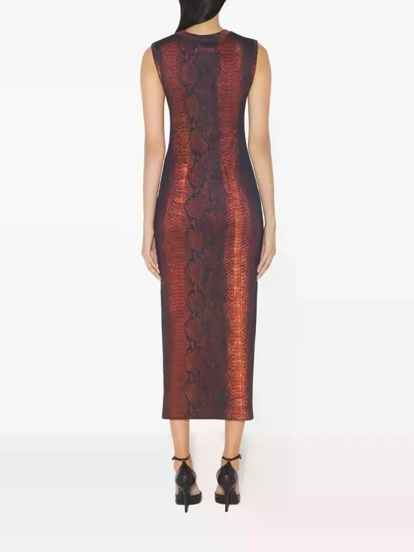 JEAN PAUL GAULTIER Python-printed Midi Dress