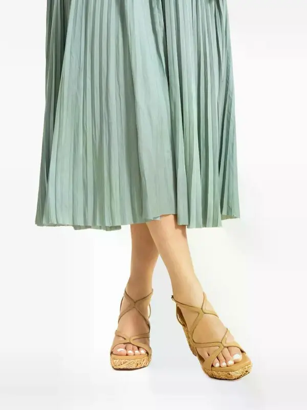 JIMMY CHOO Ayla Wedge Sandals - Brown