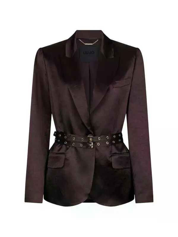 Liu Jo Eyelet-detailed Belted Blazer