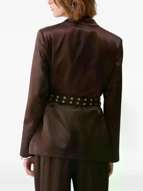Liu Jo Eyelet-detailed Belted Blazer