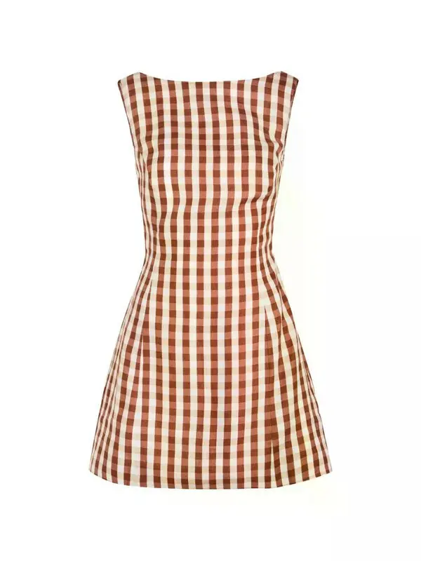 Faithfull The Brand Sofia Gingham A-line Dress