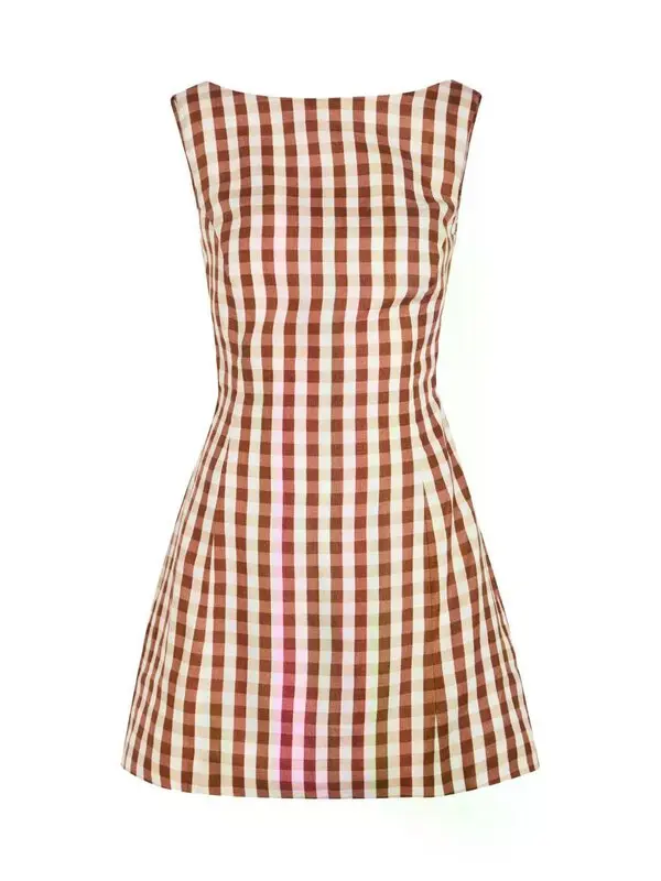 Faithfull The Brand Sofia Gingham A-line Dress
