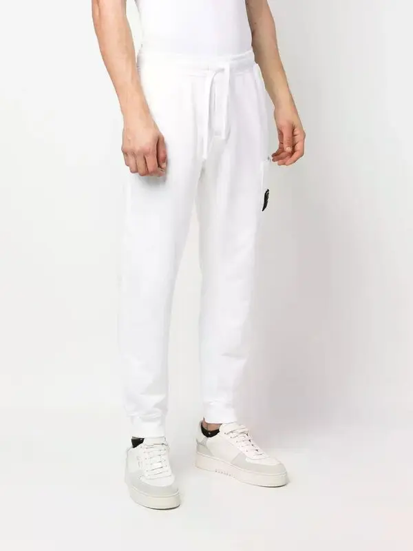 Stone Island Compass-motif Track Pants - White