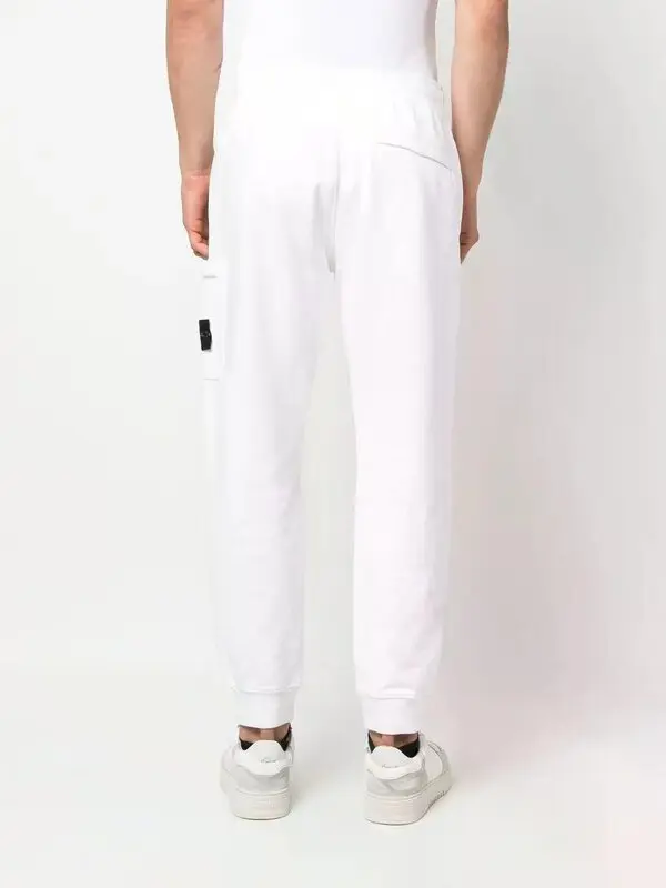 Stone Island Compass-motif Track Pants - White