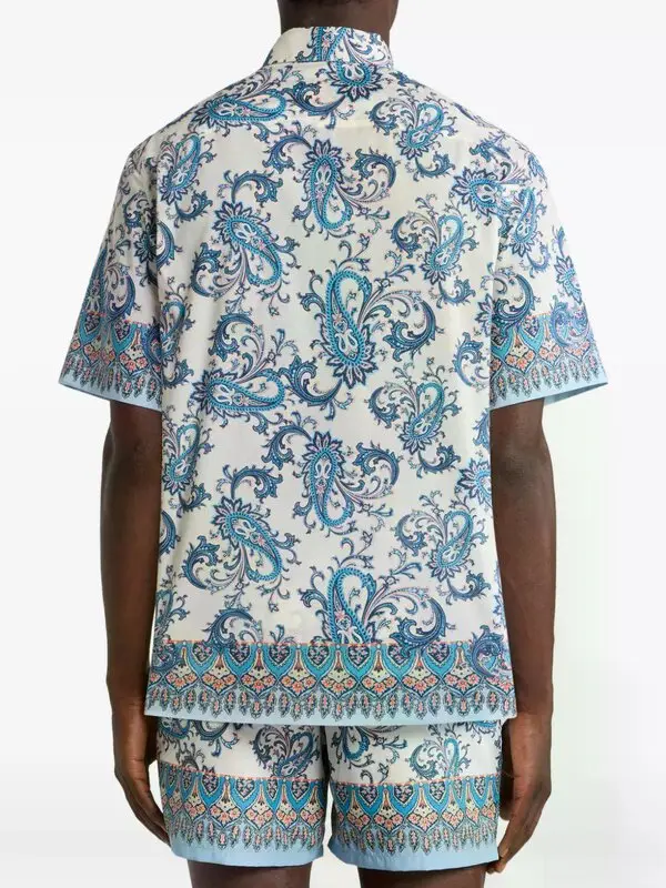 Etro Floral Paisley Cotton Shirt - Neutrals