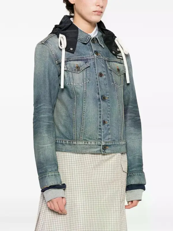 Miu Miu Hooded Denim Jacket