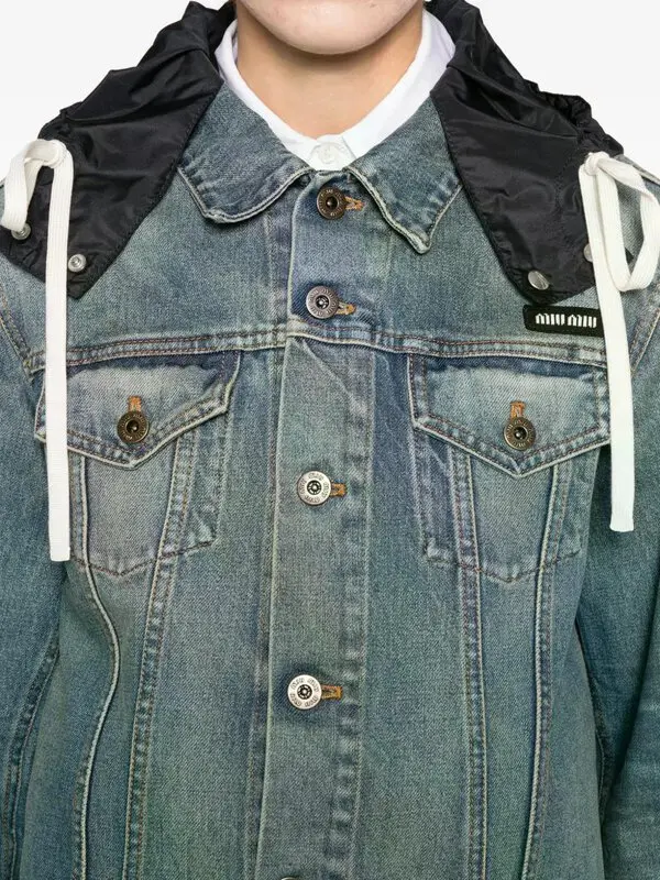 Miu Miu Hooded Denim Jacket