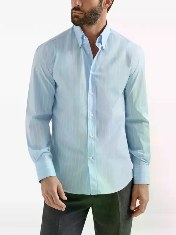 Brunello Cucinelli Striped Poplin Shirt