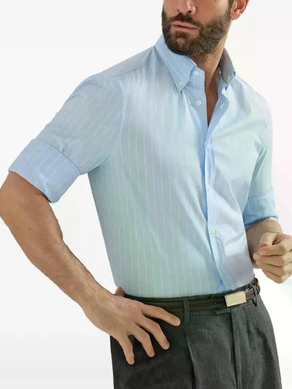 Brunello Cucinelli Striped Poplin Shirt