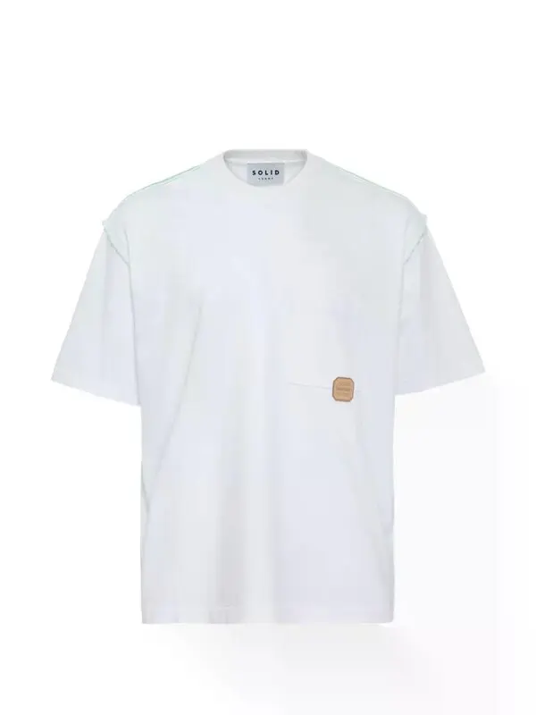 SOLID HOMME Washed Shoulder Trim T-shirt