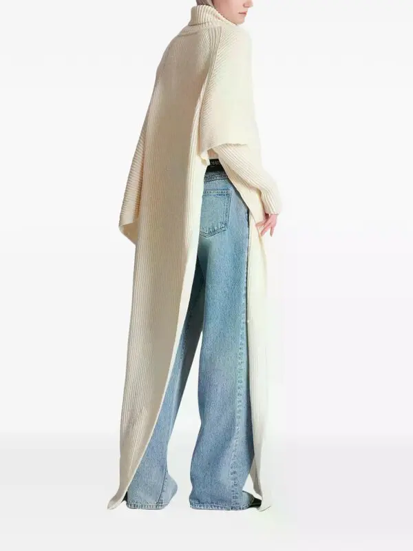 Balmain Asymmetric Knitted Cape