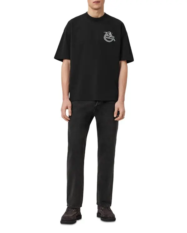ALLSAINTS Terra Logo Graphic Oversized Tee - Jet Black