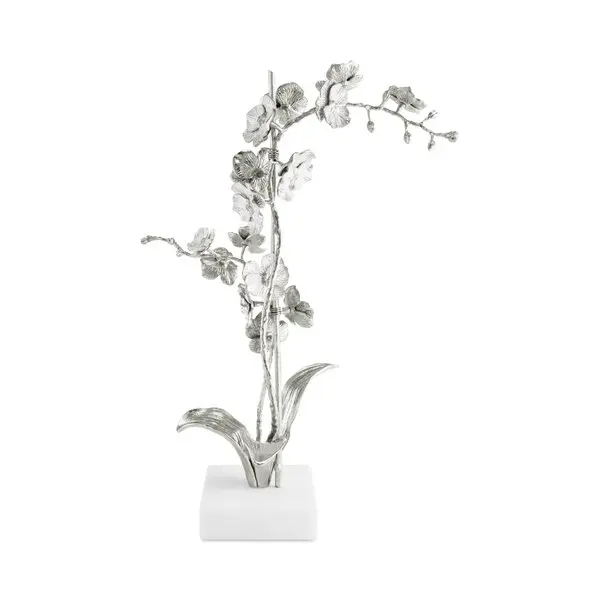Michael Aram Silver Orchid Stem Sculpture Large