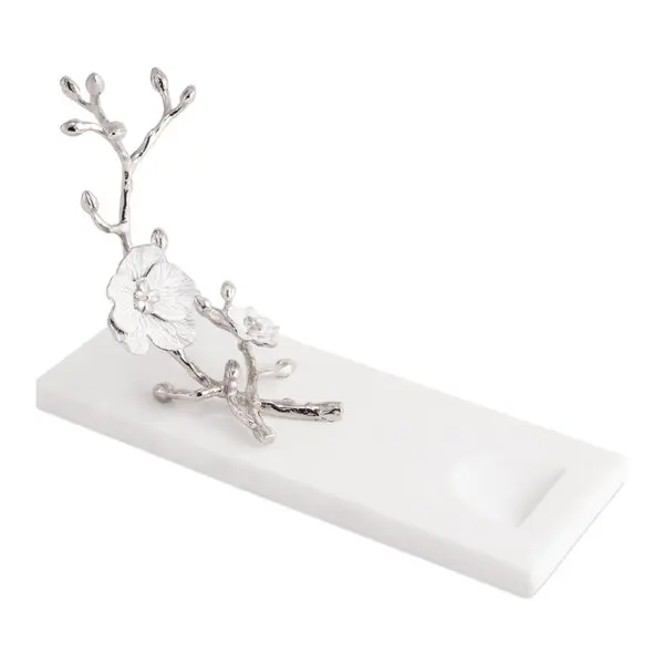 Michael Aram Silver Orchid Wine Rest