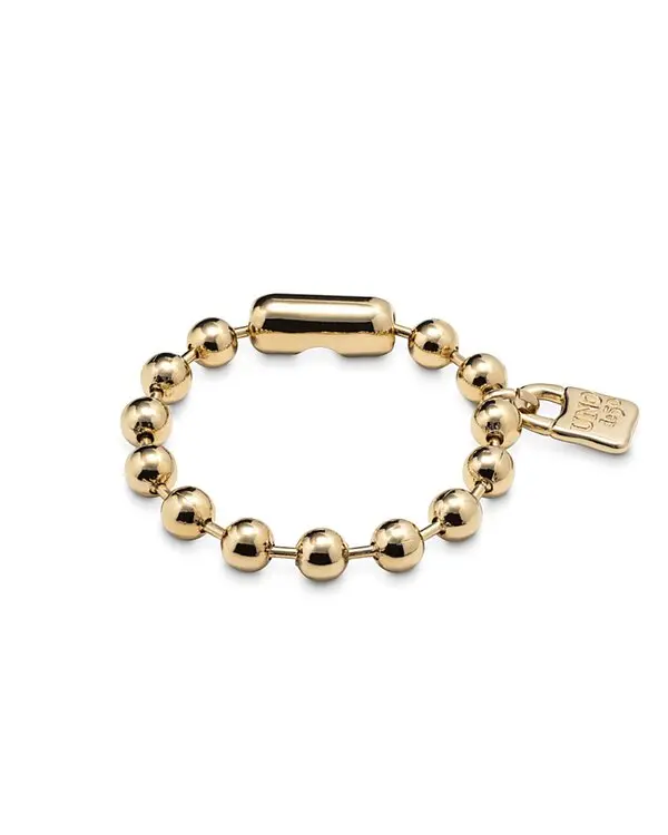 UNODE50 Beadline Bracelet With Charm - Gold