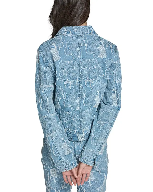 Karl Lagerfeld Paris Floral Denim Jacket