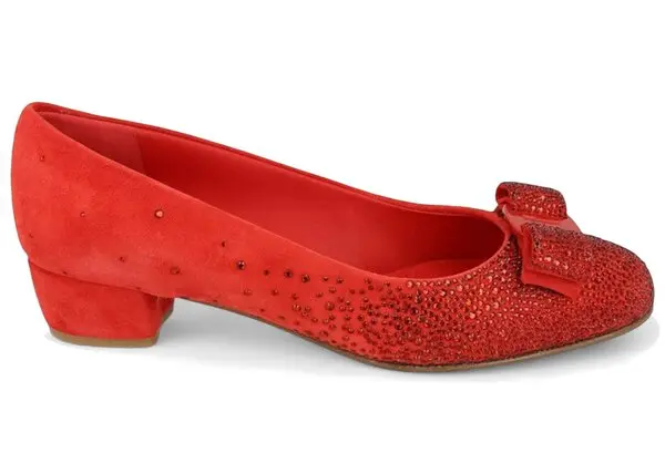 FERRAGAMO Vara Crystal-embellished Pumps - Red