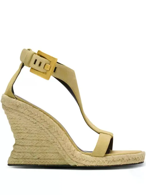 Balmain Anthem Wedge Espadrilles - Neutrals