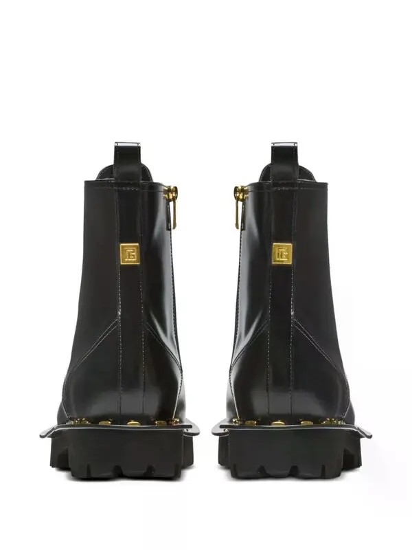 Balmain Glazed Combat Boots
