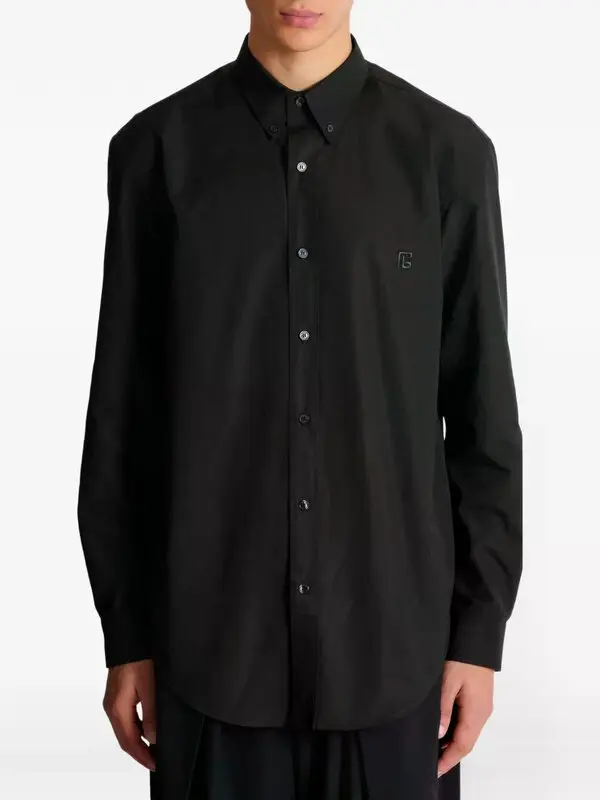 Balmain Cotton Poplin Shirt - Black
