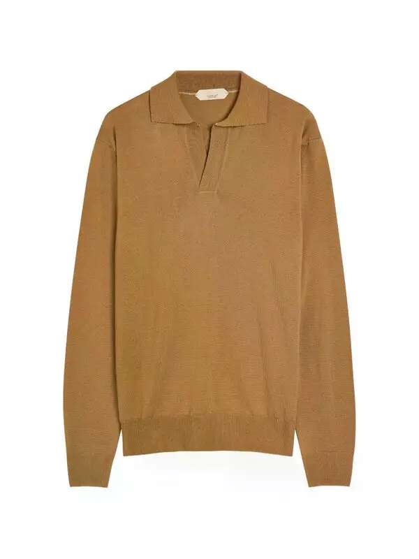 AURELIEN Polo-collar T-shirt - Neutrals