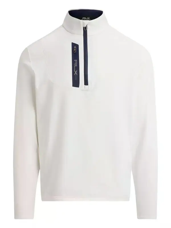 Rlx Ralph Lauren Half-zip Mock-neck Sweatshirt - White