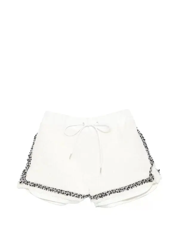 Sacai Drawstring Trim Shorts - White
